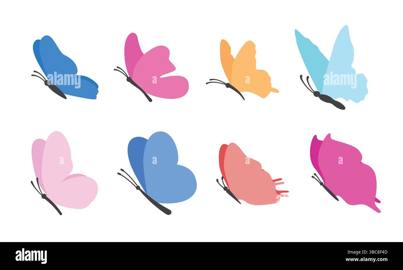 Butterfly set Cut Out Stock Images & Pictures - Alamy