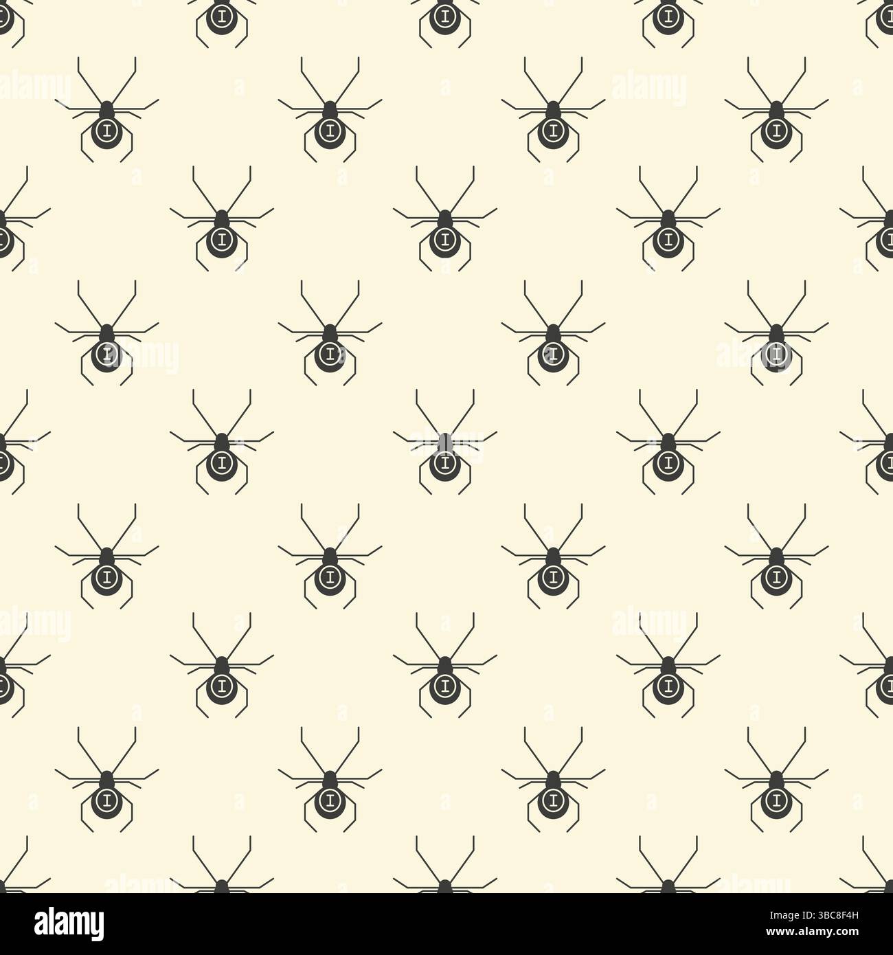 Minimal Halloween background with spiders. Seamless pattern Stock ...