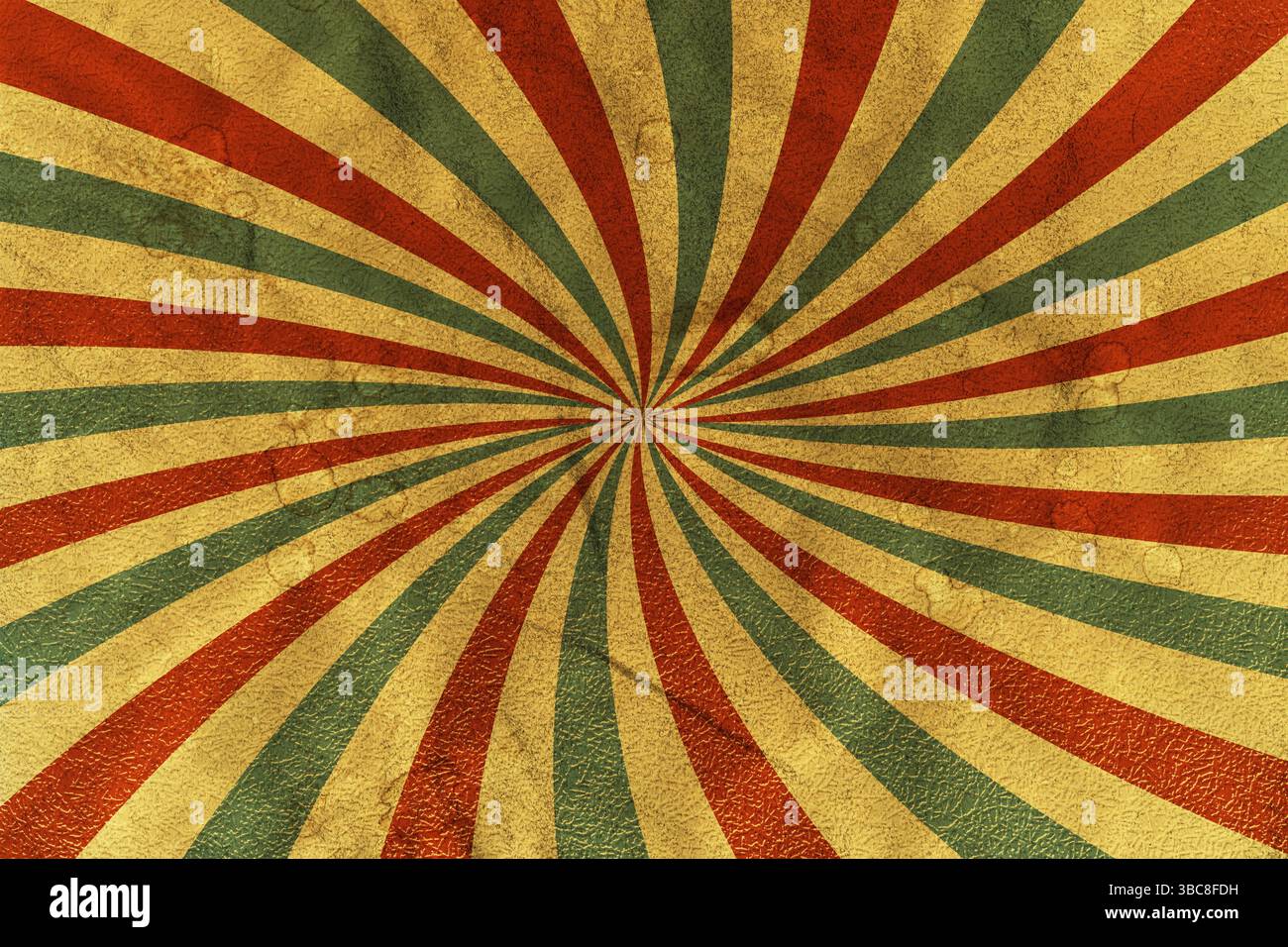 Vintage paper background with rays or stripes in the centre ...