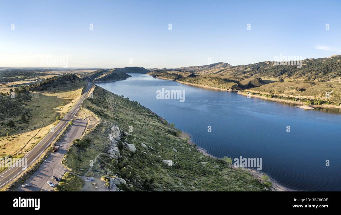 Aerial panorama horsetooth reservoir hi-res stock photography and ...