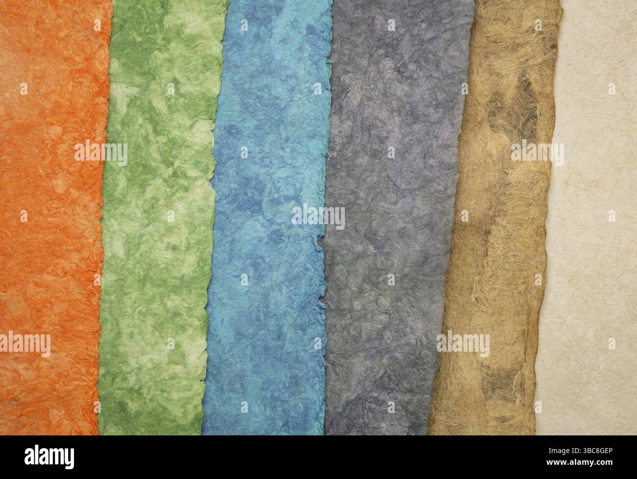 Collection of colorful amate bark paper handmade created in Mexico from ...