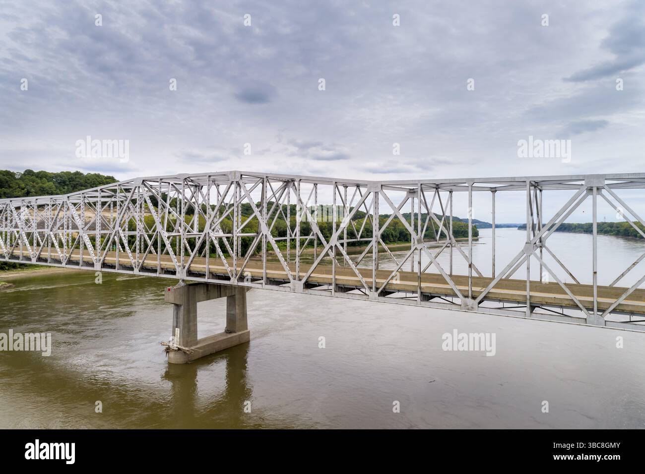 Missouri River bridge and I-70 highway near Rocheport, MO (Taylor's ...