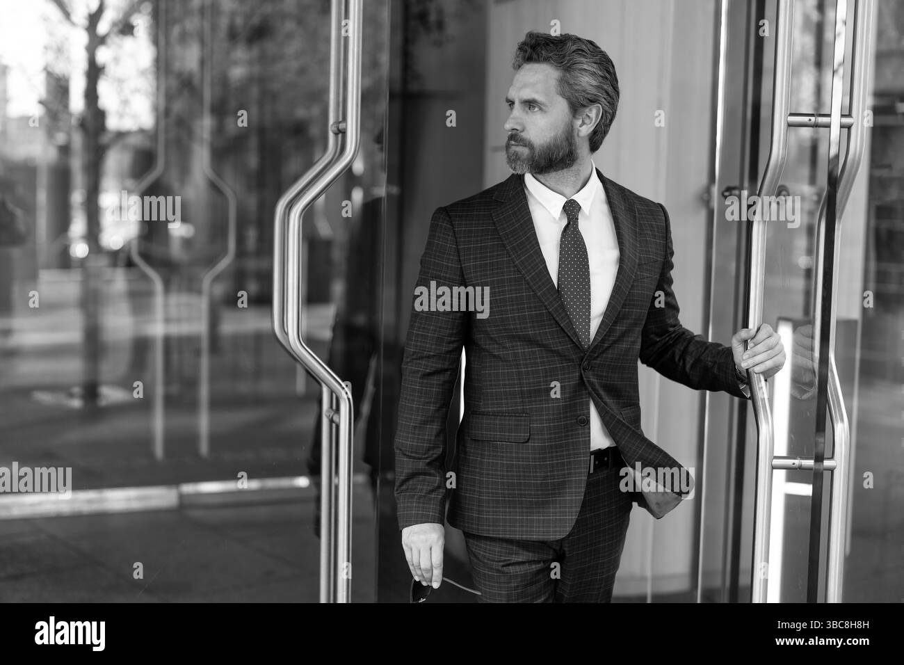 CEO man entering business office. Business man. Successful businessman ...