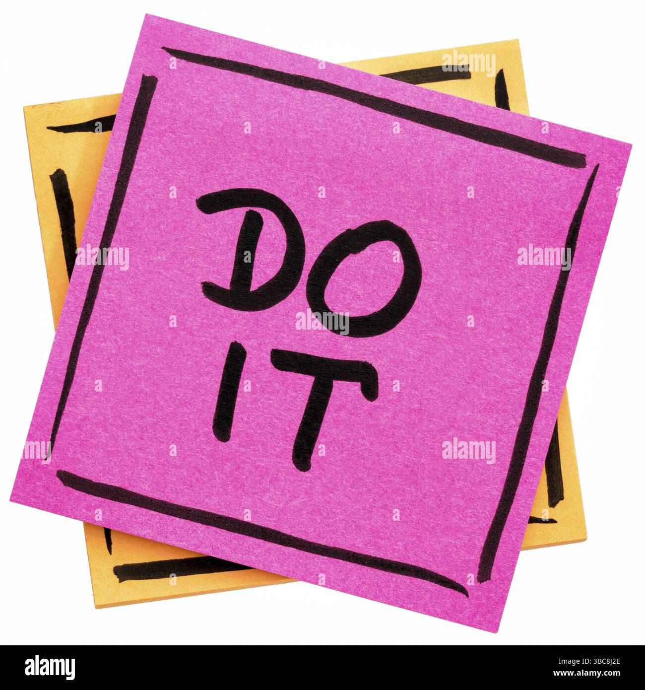 Do it motivational reminder - handwriting in black ink on an isolated ...