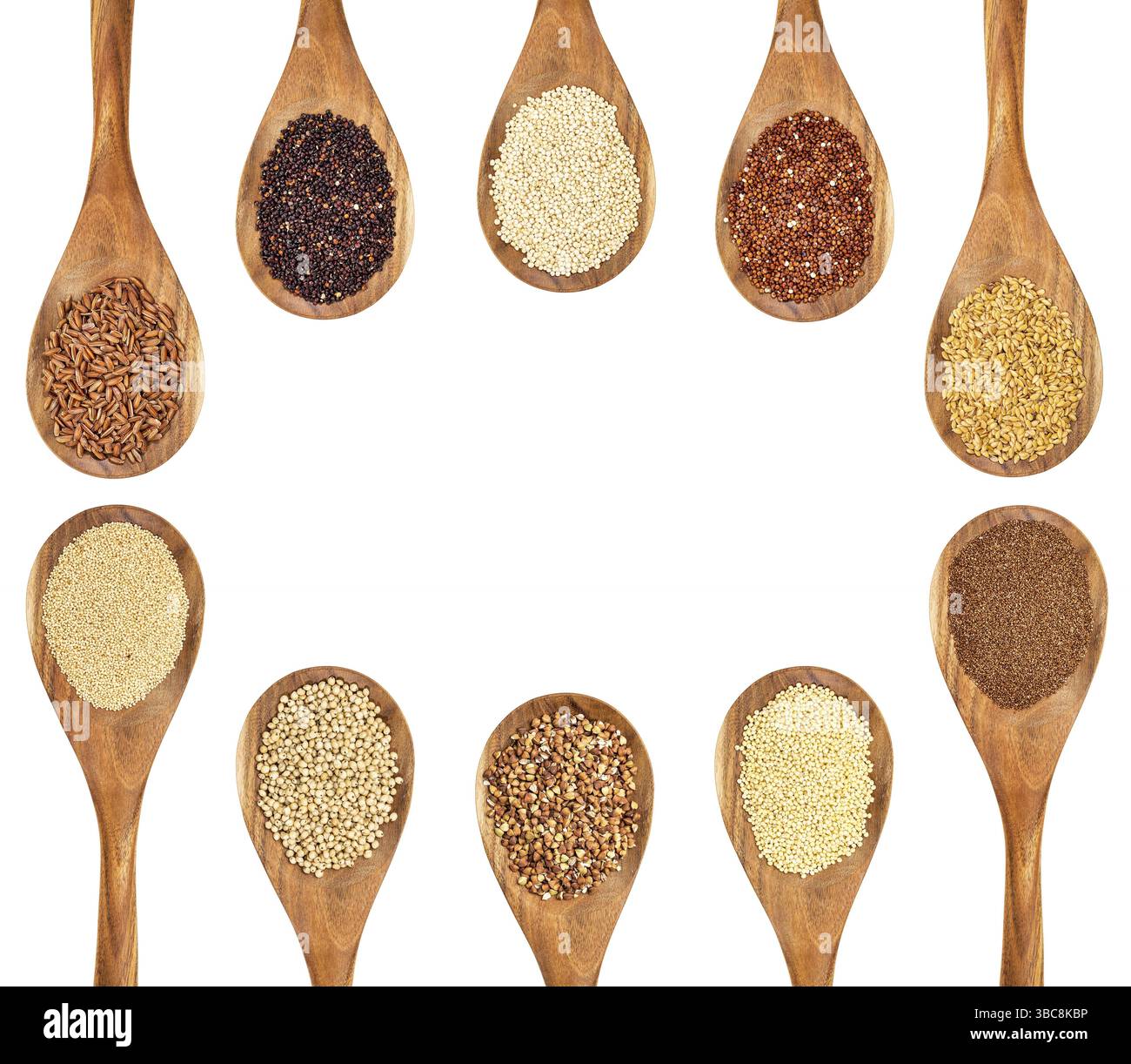 A variety of gluten free grains and seeds (buckwheat, amaranth, brown ...