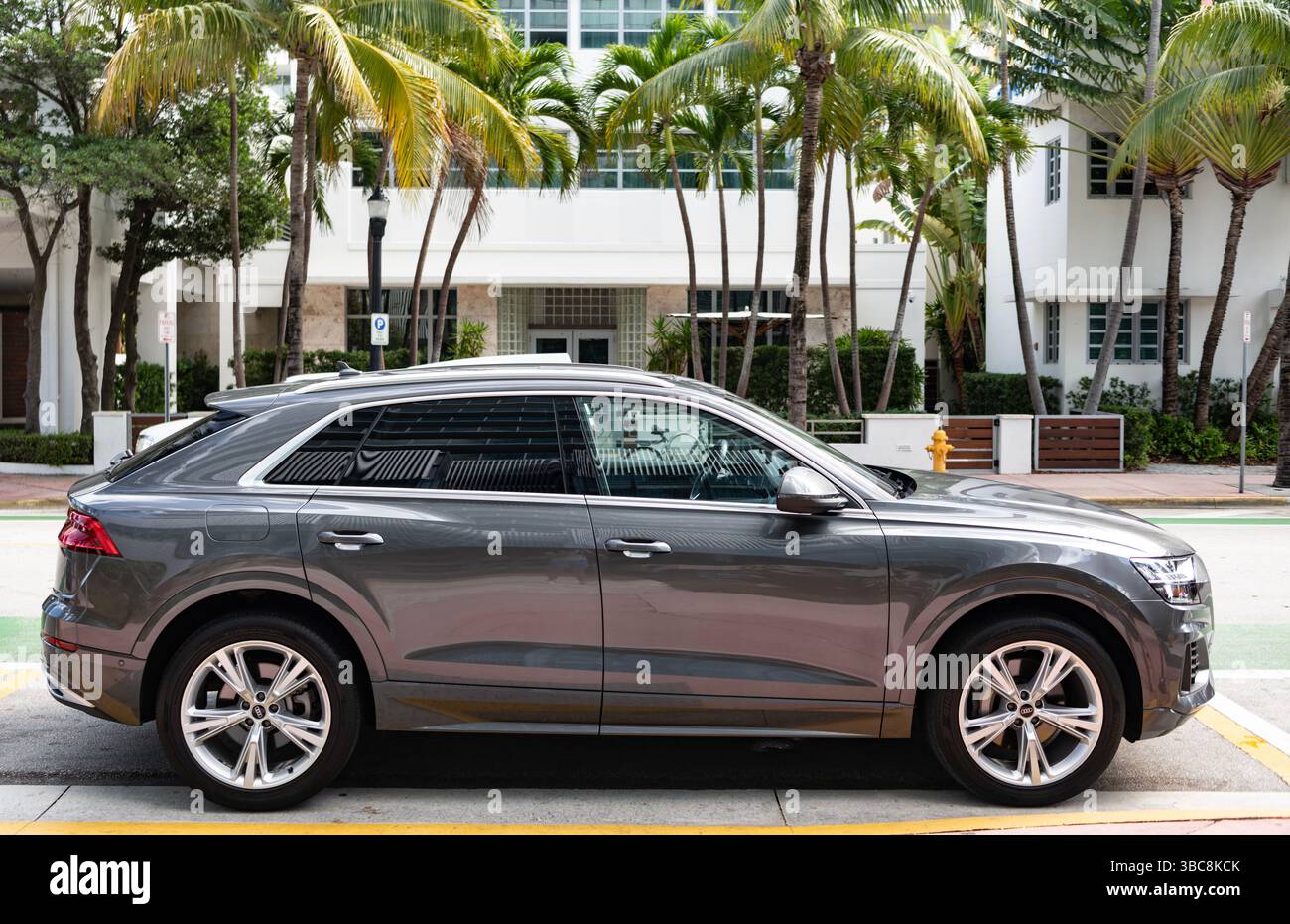 Miami, Florida, USA - December 09, 2024: Audi Q8 quattro 2019 sport ...