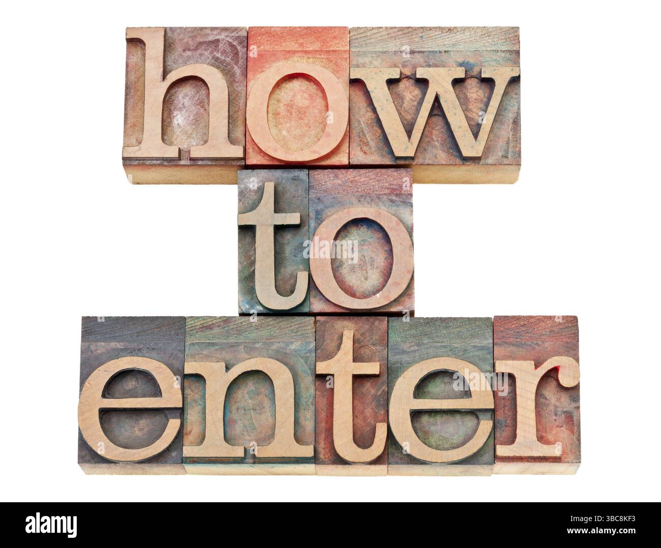 How to enter - isolated text in vintage letterpress wood type stained ...