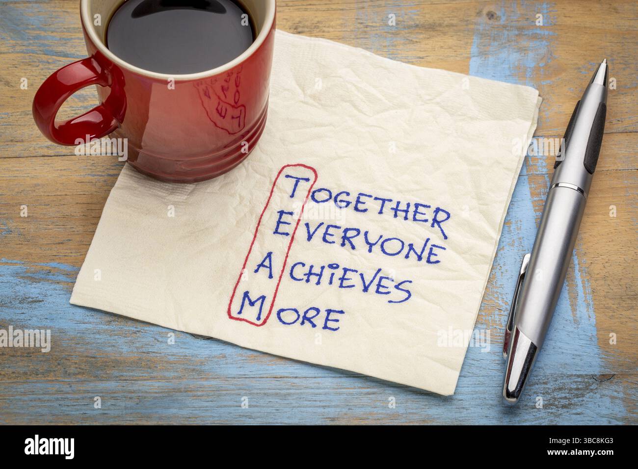 TEAM acronym (together everyone achieves more), teamwork motivation ...