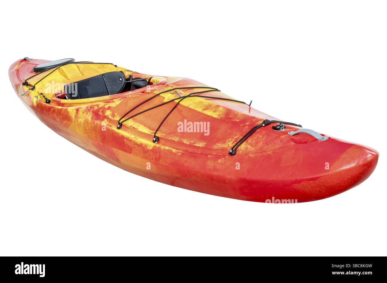 Crossover kayak (whitewater and river running kayak) isolated with a ...