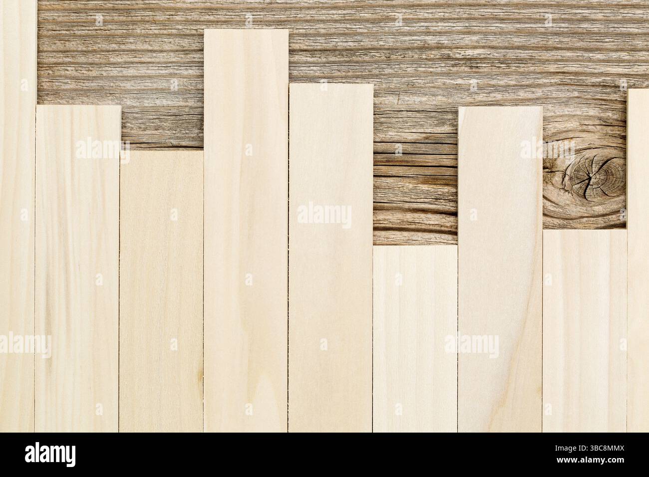 Unfinished poplar and weathered cedar wood texture - vertical and ...