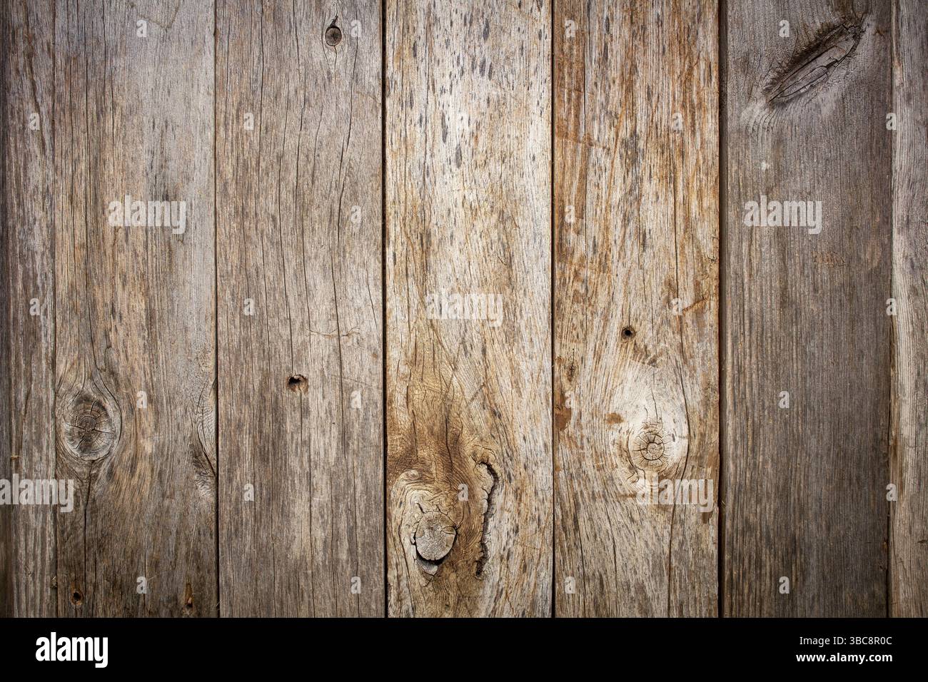 Grunge weathered barn wood background with knots and nail holes Stock ...