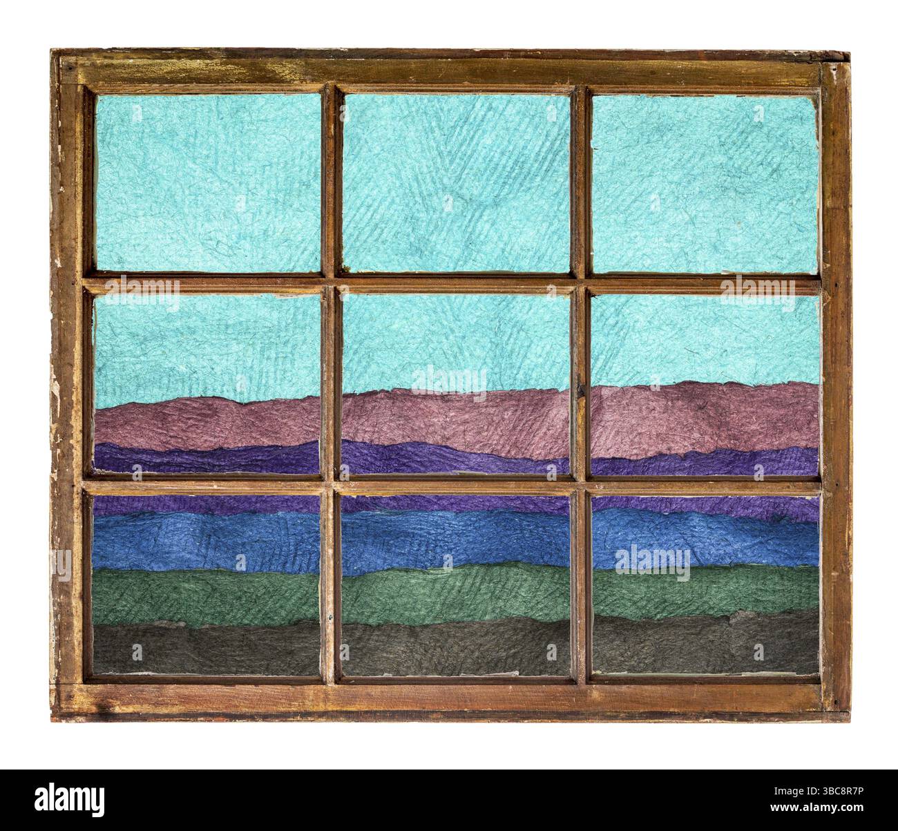 Old green window in Cut Out Stock Images & Pictures - Alamy