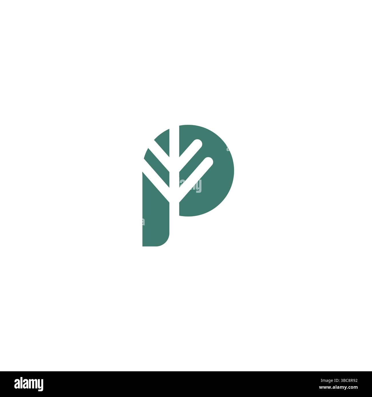 P leaf logo hi-res stock photography and images - Alamy
