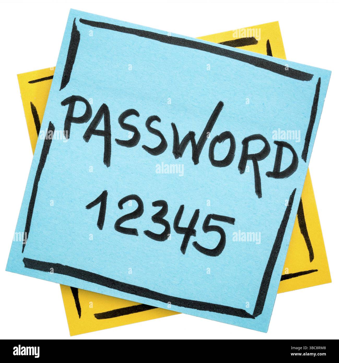 Sticky note password on Cut Out Stock Images & Pictures - Alamy