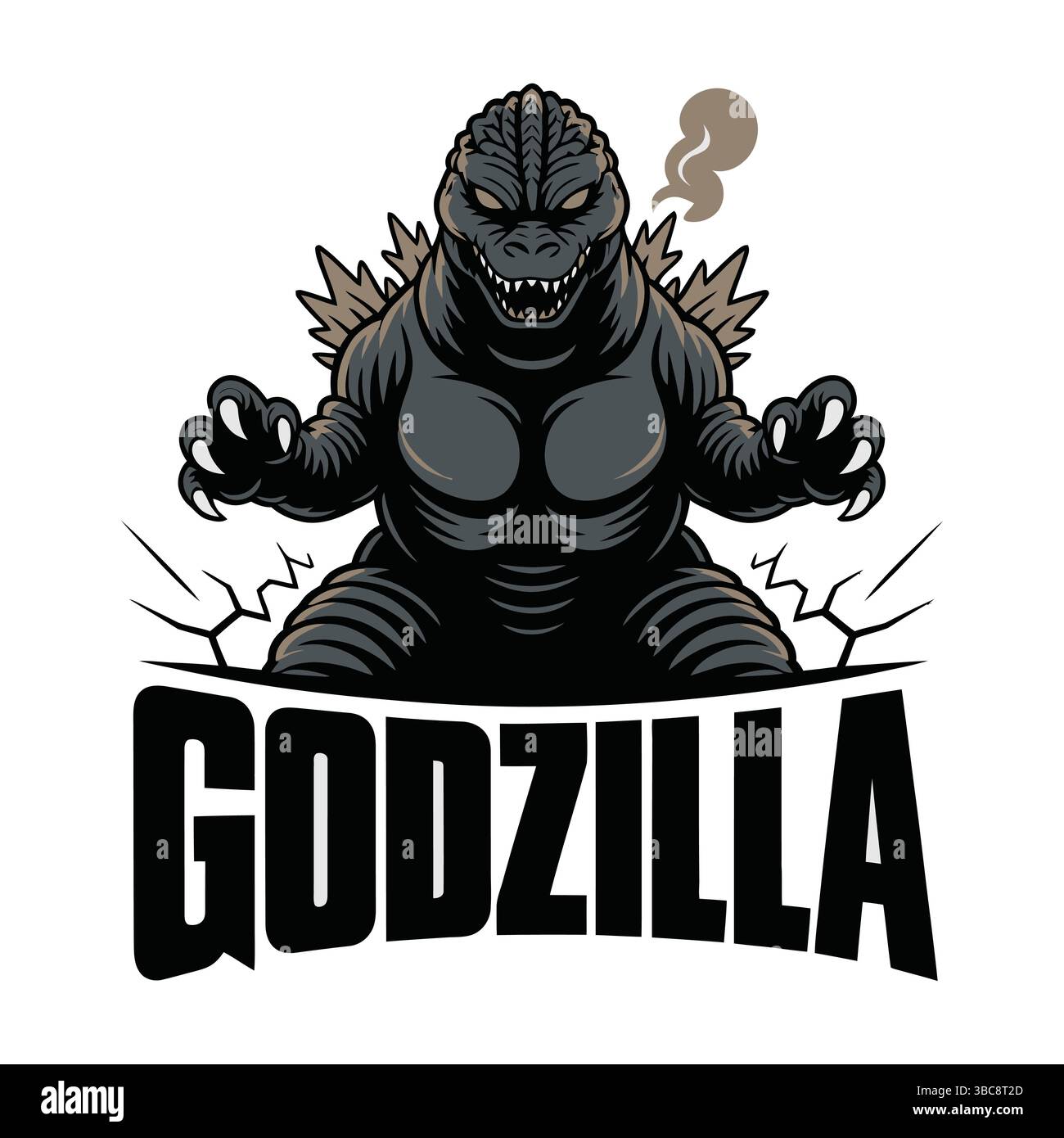 Godzilla head Stock Vector Images - Alamy