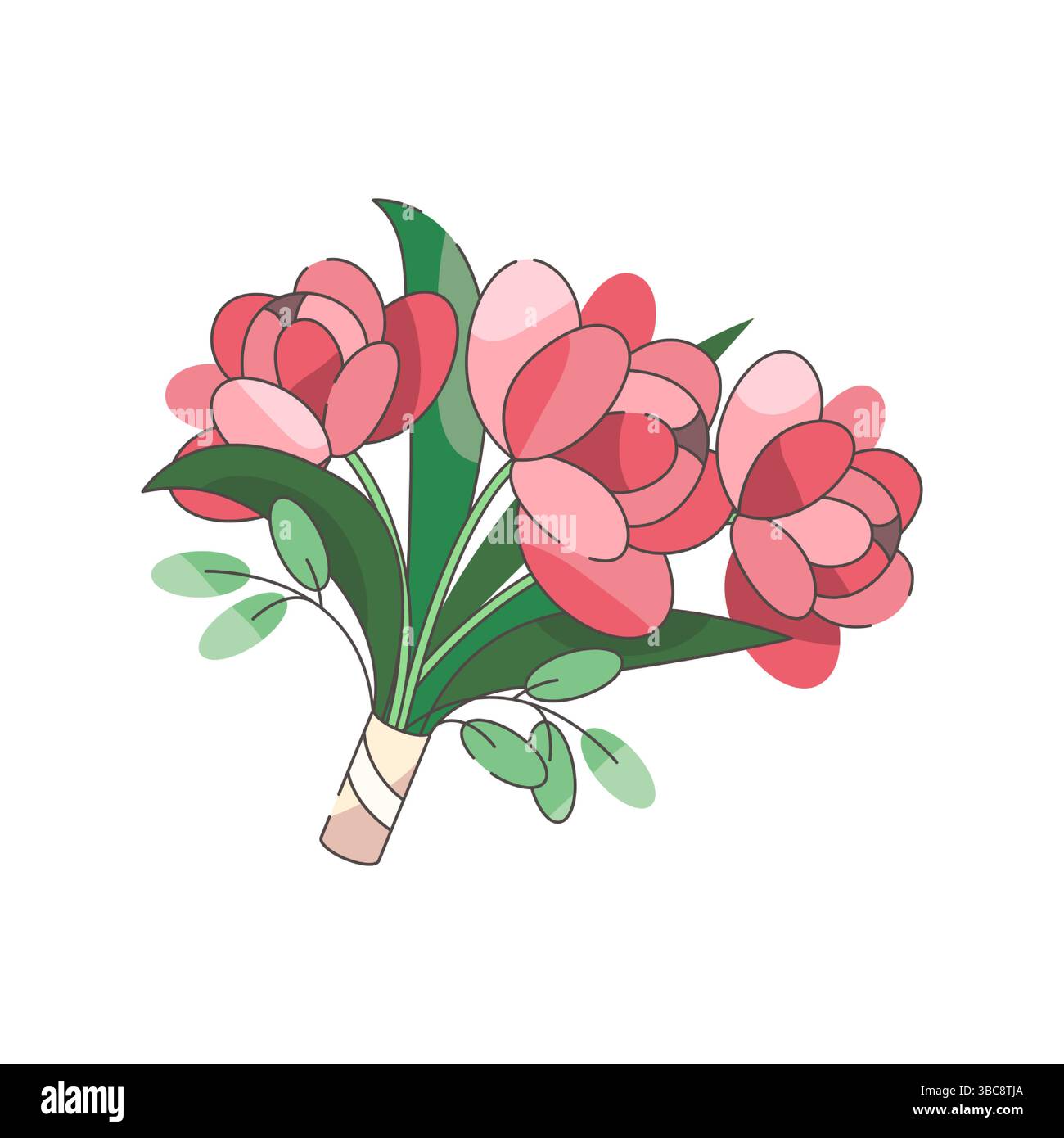 Wedding bouquet cartoon vector. Floral arrangement for romantic bride ...