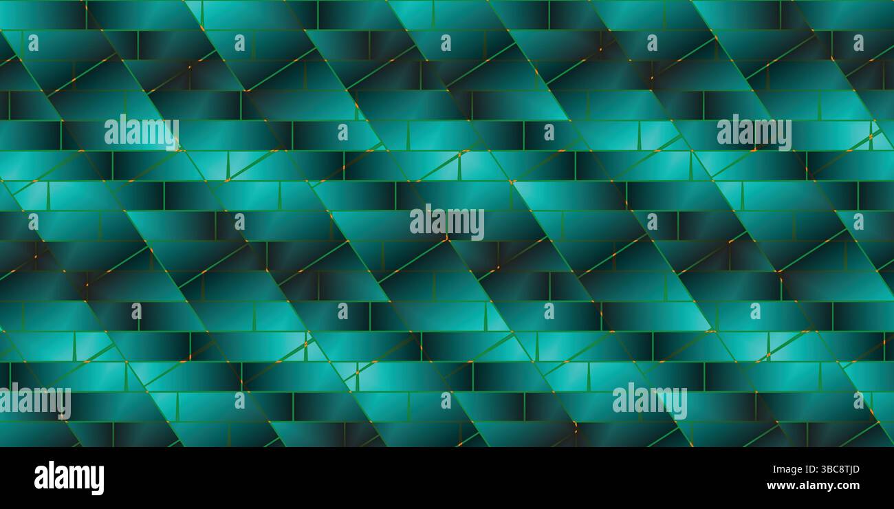 Teal geometric layered weave pattern with interlocking abstract depth Stock Vector Image & Art ...