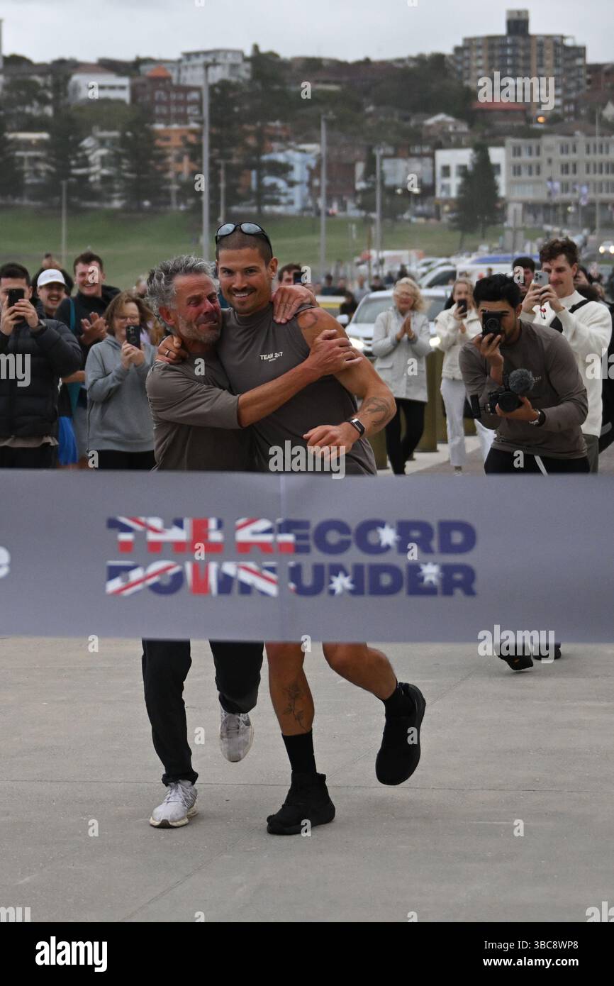 British ultra endurance runner William Goodge crosses the finish line ...