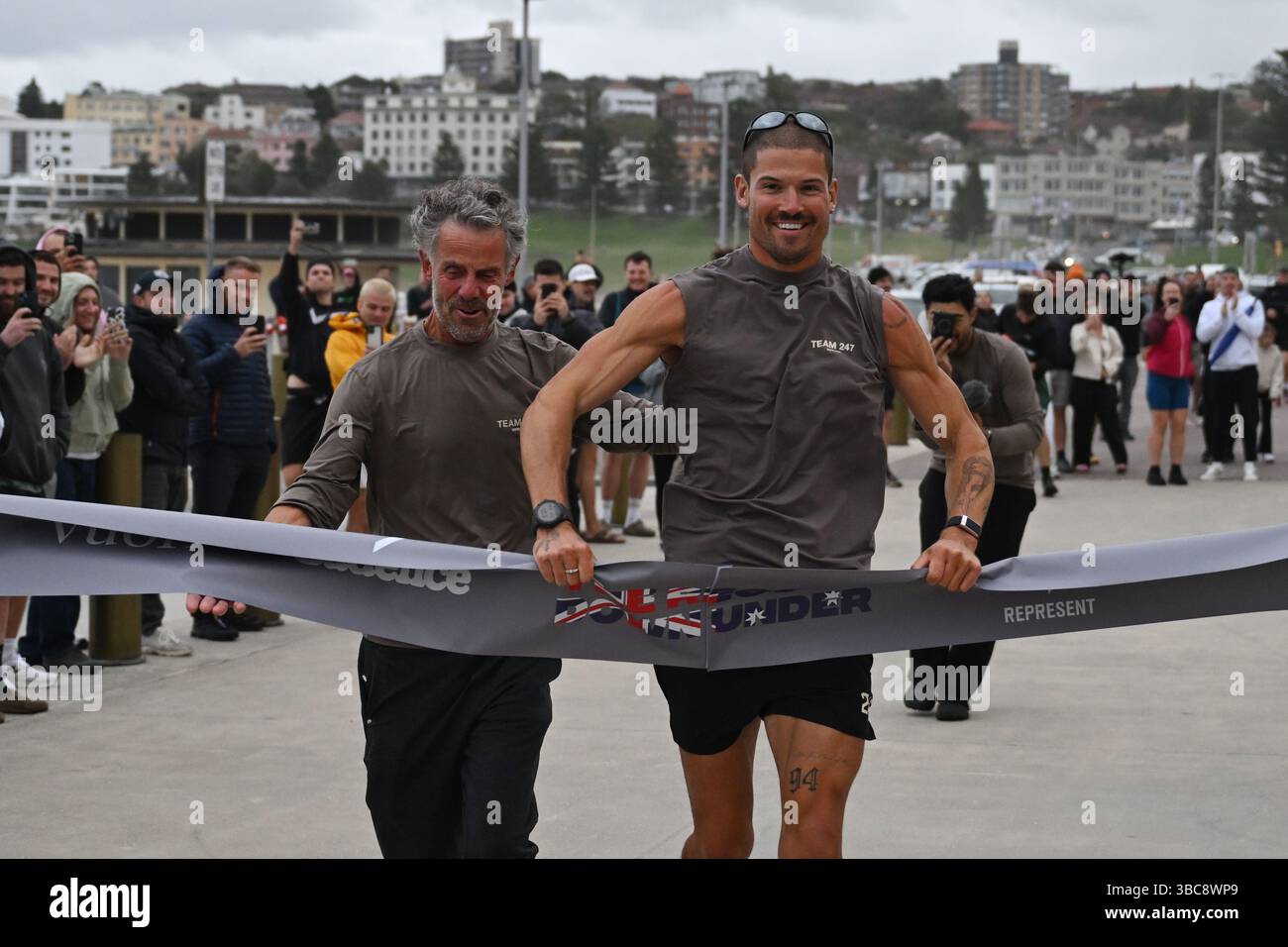 British ultra endurance runner William Goodge crosses the finish line ...