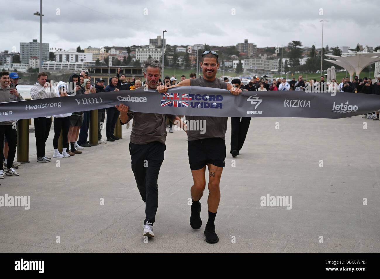 British ultra endurance runner William Goodge crosses the finish line ...