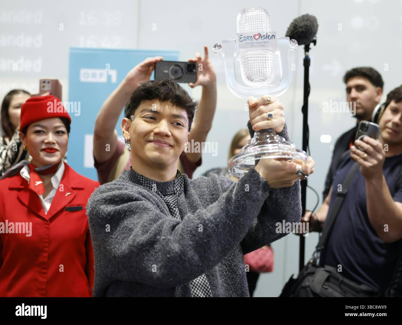ESC winner JJ (Johannes Pietsch) on Sunday, May 18, 2025, on his ...