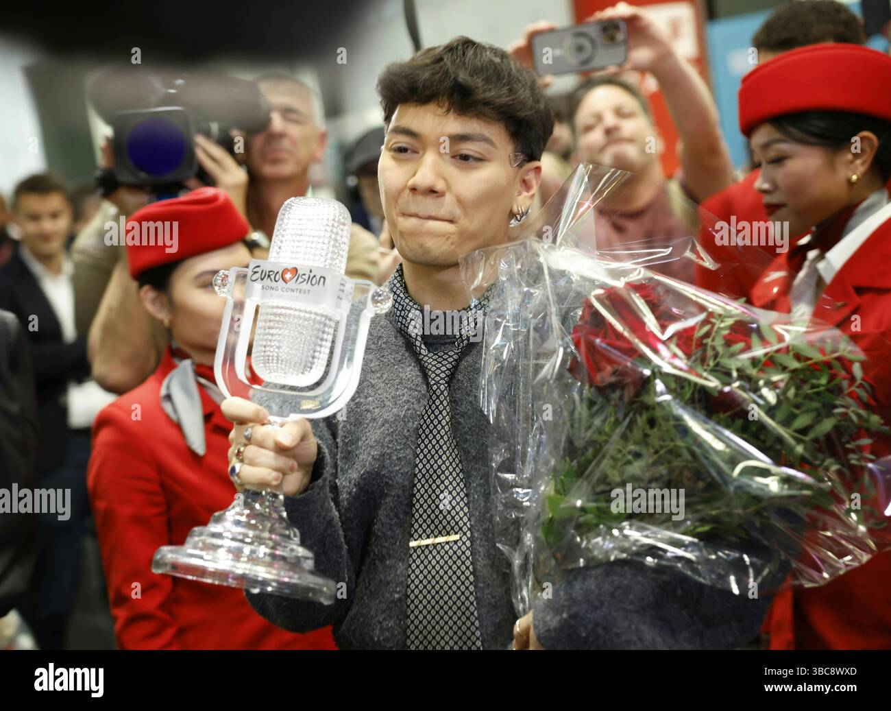 ESC winner JJ (Johannes Pietsch) on Sunday, May 18, 2025, on his ...