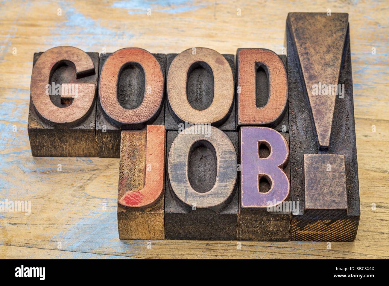 Good job compliment in vintage letterpress wood type printing blocks ...