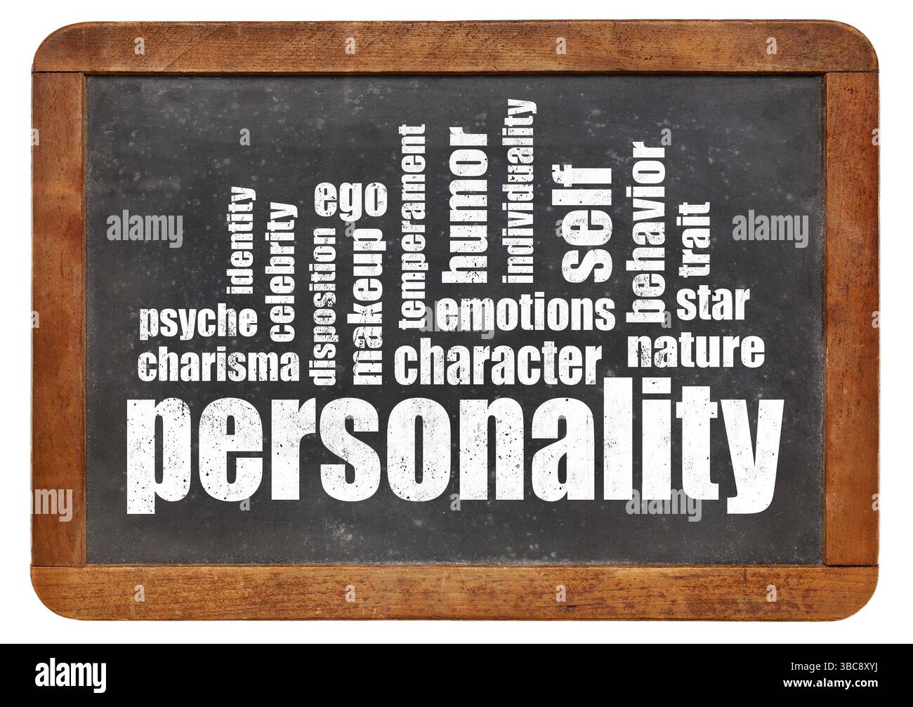 Personality word cloud on an isolated vintage blackboard Stock Photo ...