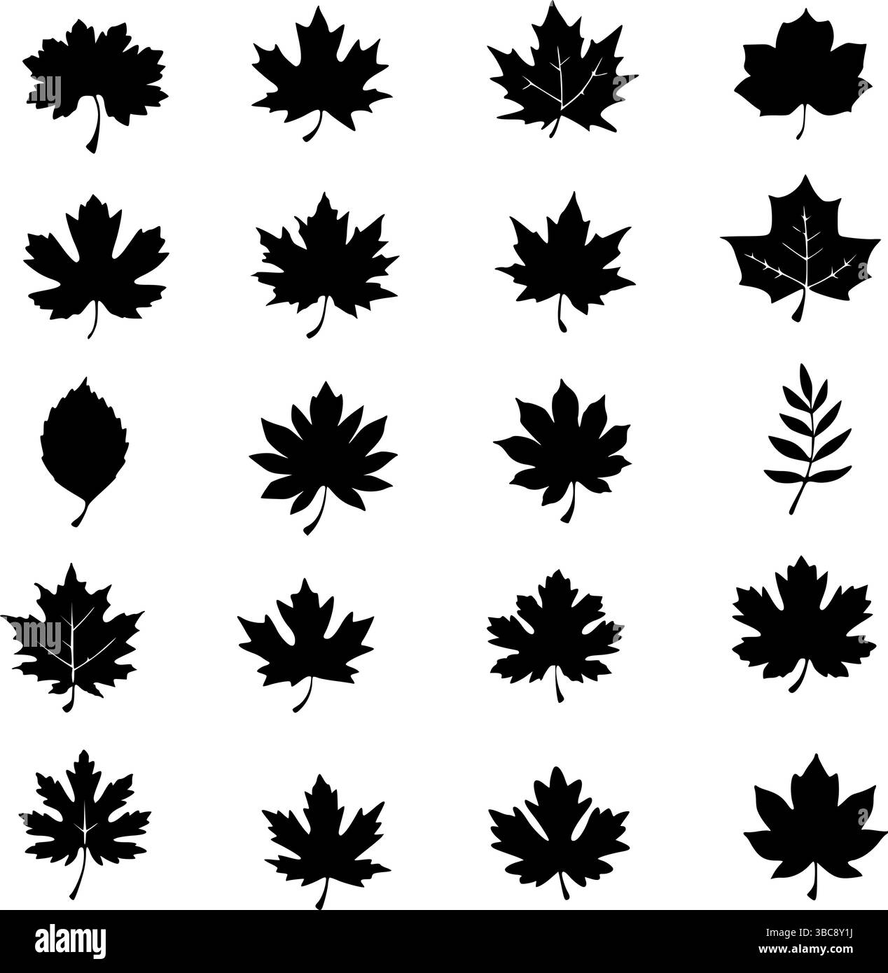 Autumn Leaf Silhouette Bundles Stock Vector Image & Art - Alamy