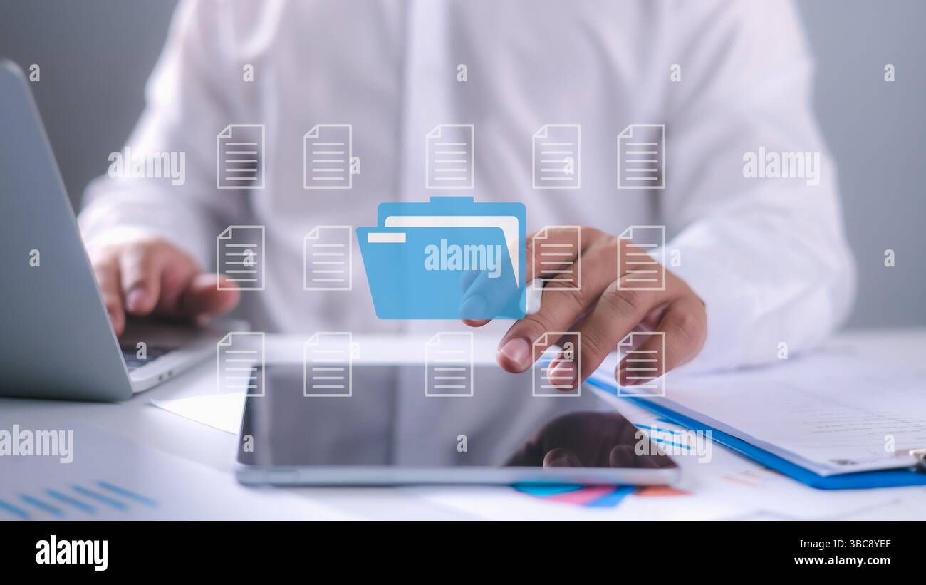 Modern digital workspace data visualization hi-res stock photography and images - Alamy