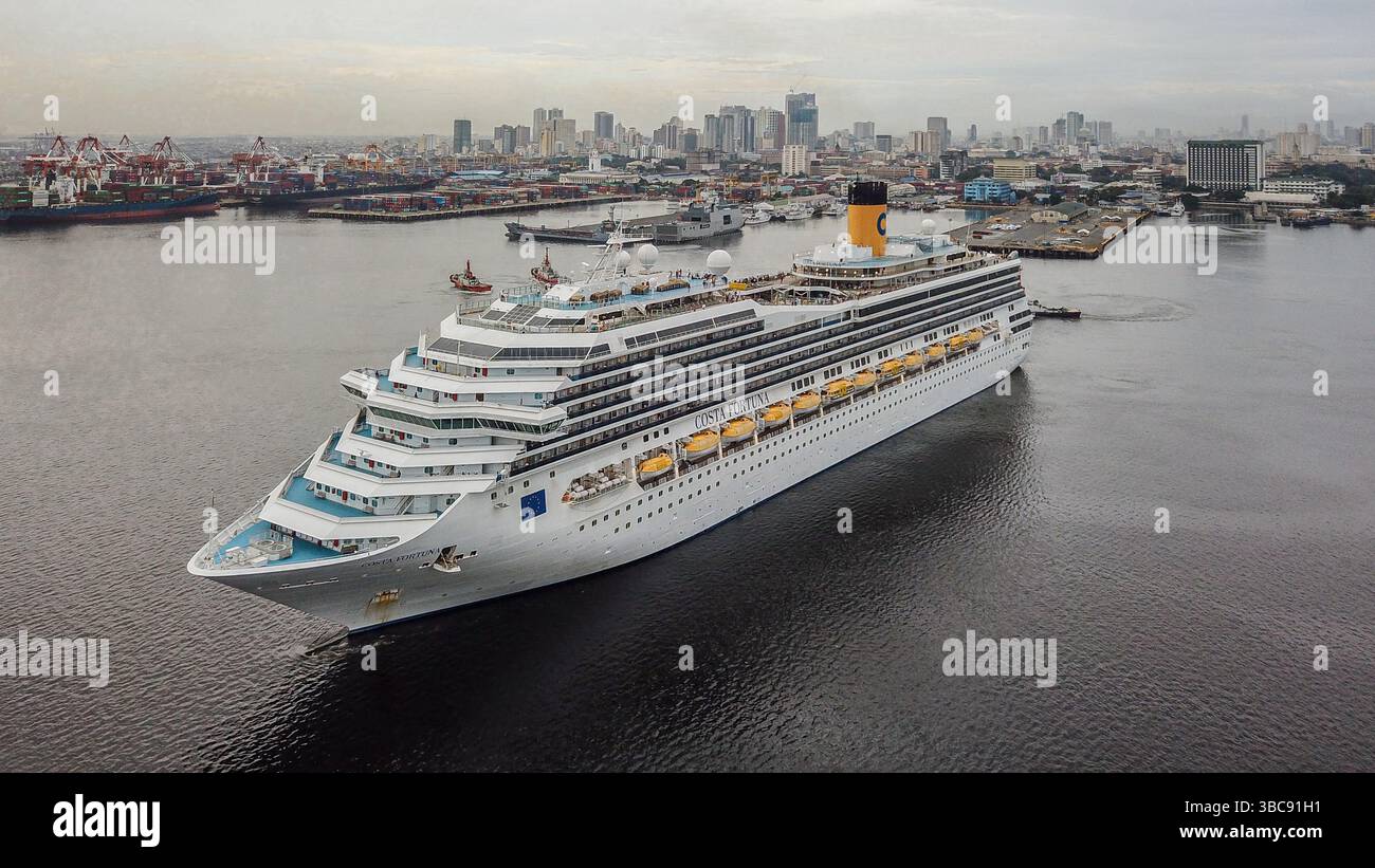 Manila South Harbor, Philippines: the cruise ship COSTA FORTUNA. The ...