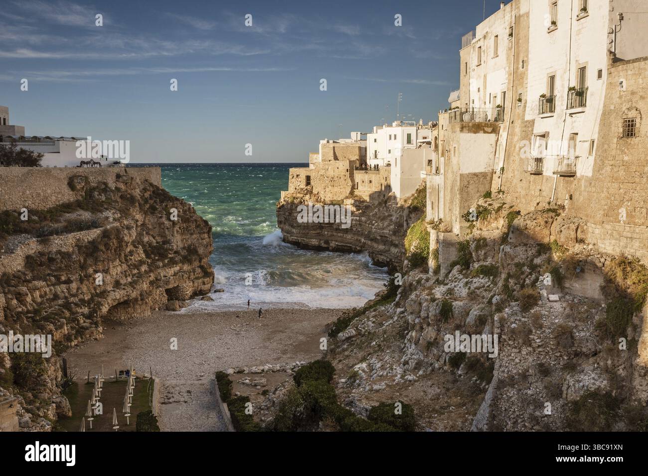 Scenic sight beach Cala San Giovanni in Polignano a Mare, Bari Province ...
