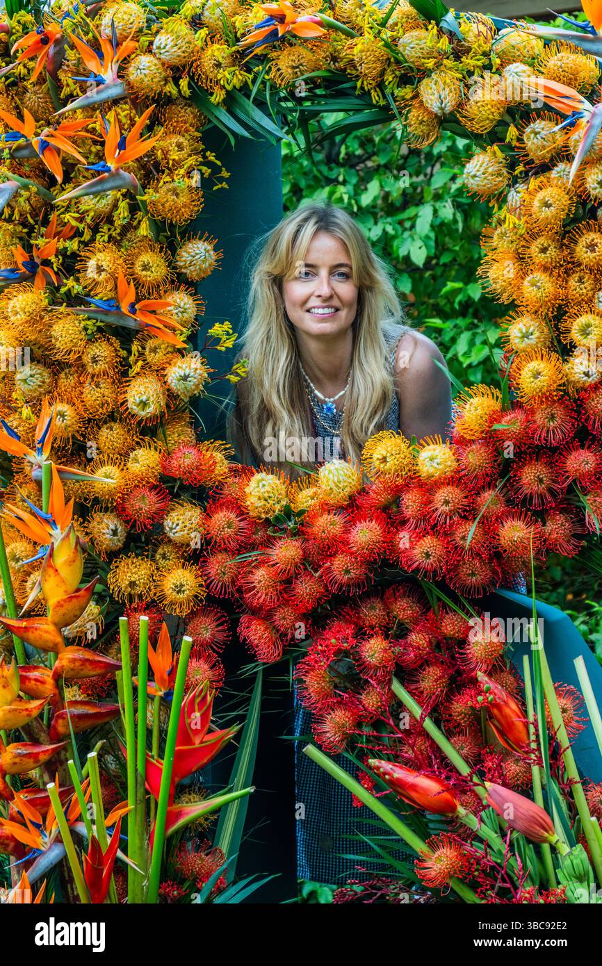 London, UK. 19th May, 2025. Influencer Beverly Nolan with the floral ...