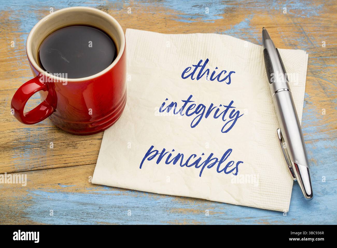 Ethics integrity principles handwriting hi-res stock photography and ...
