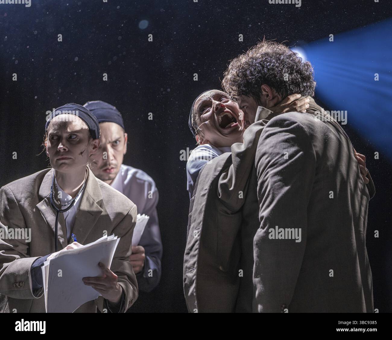 Trial based on Franz Kafka at the Maxim Gorki Theatre in Berlin in a ...