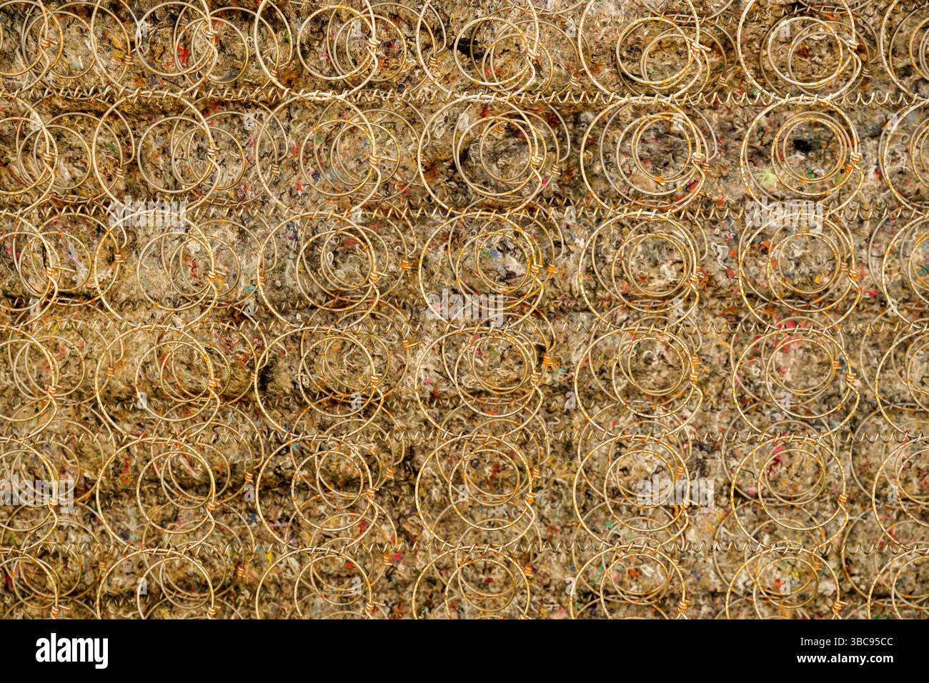 Pattern of old bed mattress springs as background Stock Photo - Alamy