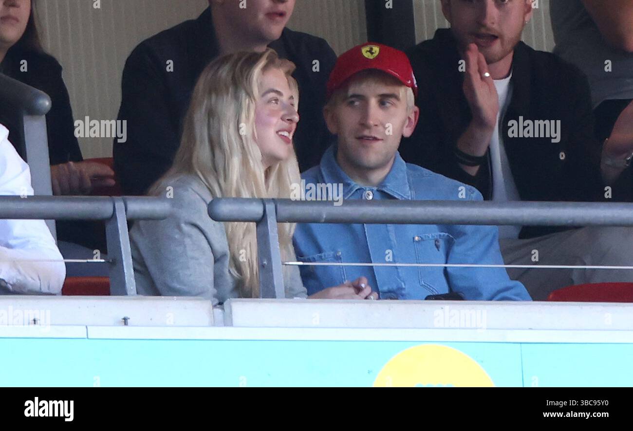 London, UK. 17th May, 2025. Anais Gallagher and actor Calum Howells ...