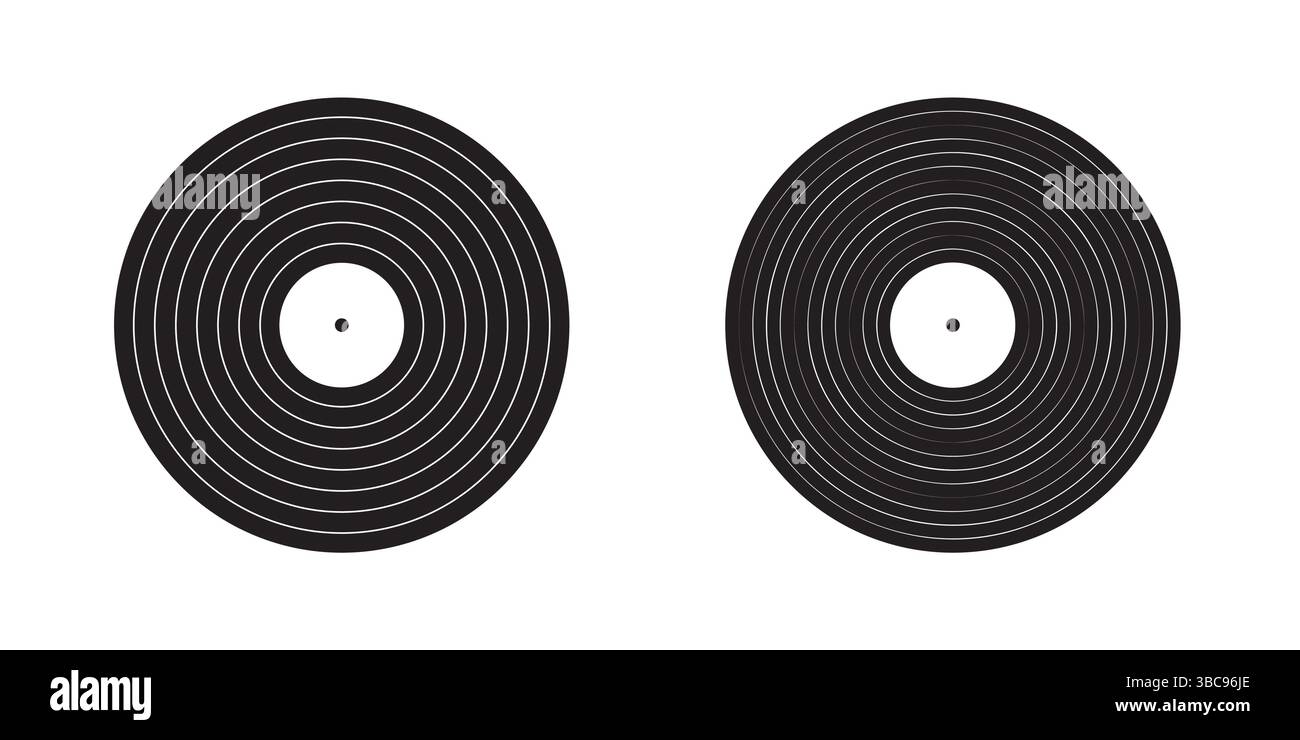 Vinyl LP music record collection Turntable discs and retro audio ...