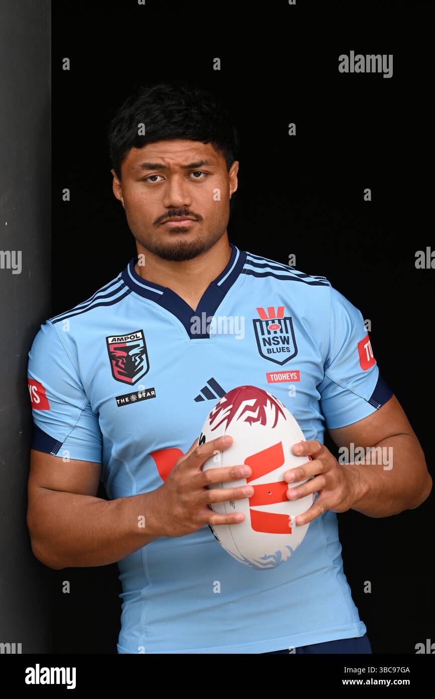 Sydney, Australia. 19th May, 2025. Stefano Utoikamanu poses for photographs following the ...