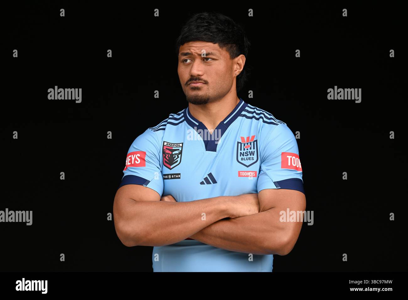 Sydney, Australia. 19th May, 2025. Stefano Utoikamanu poses for photographs following the ...