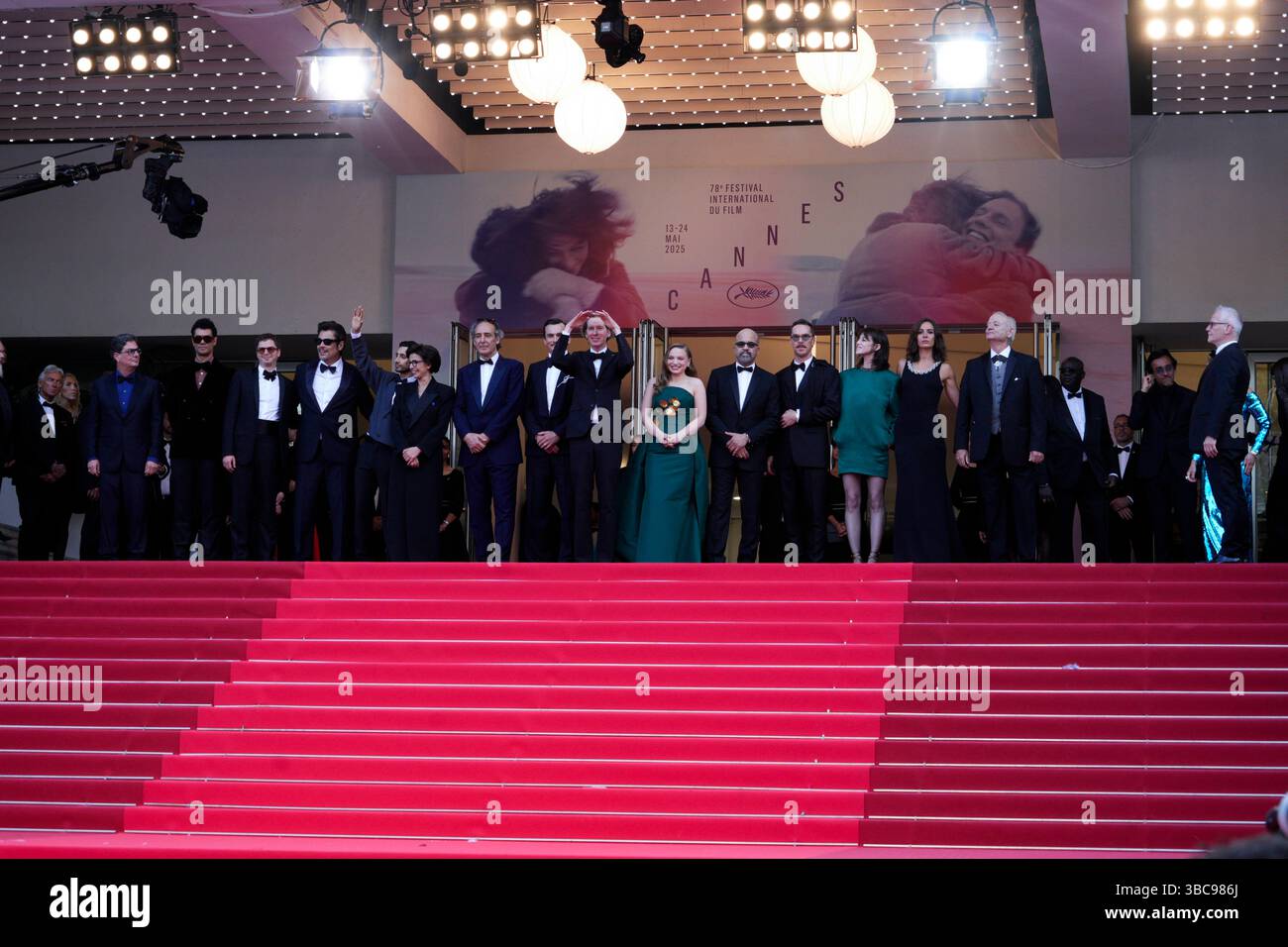 Cannes President Iris Knobloch, Roman Coppola, Richard Ayoade, Michael Cera, Riz Ahmed, Benicio ...