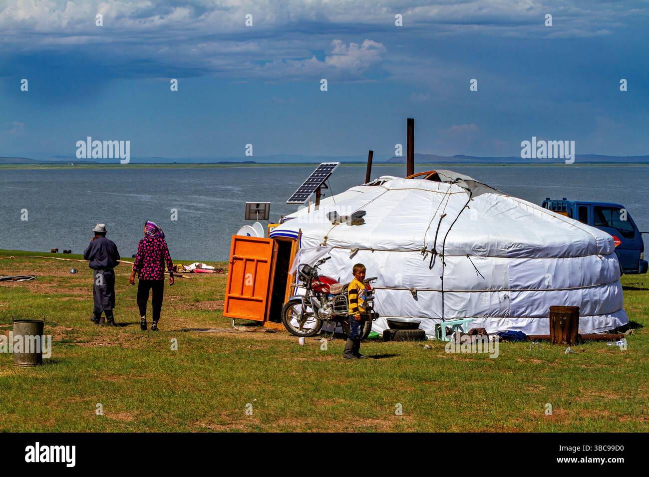 Mongolian Yurt and Camp of nomadic people Stock Photo - Alamy