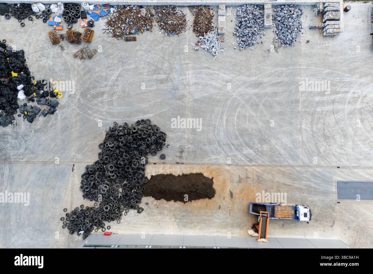 Aerial view of industrial waste processing plant Stock Photo - Alamy