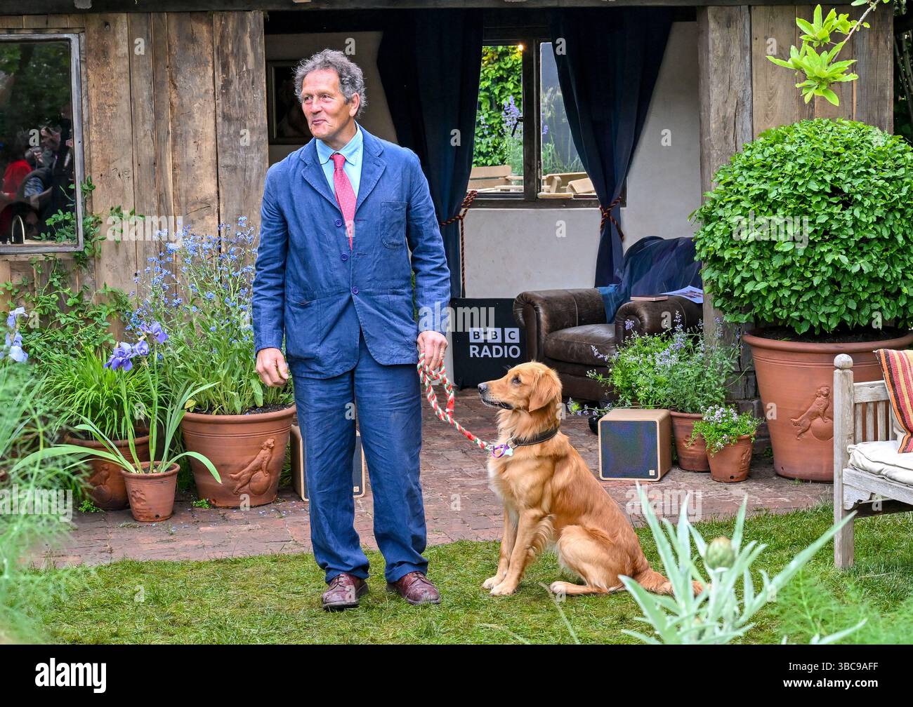 London, UK. 19th May, 2025. at Monty Don with his dog Ned in the BBC ...