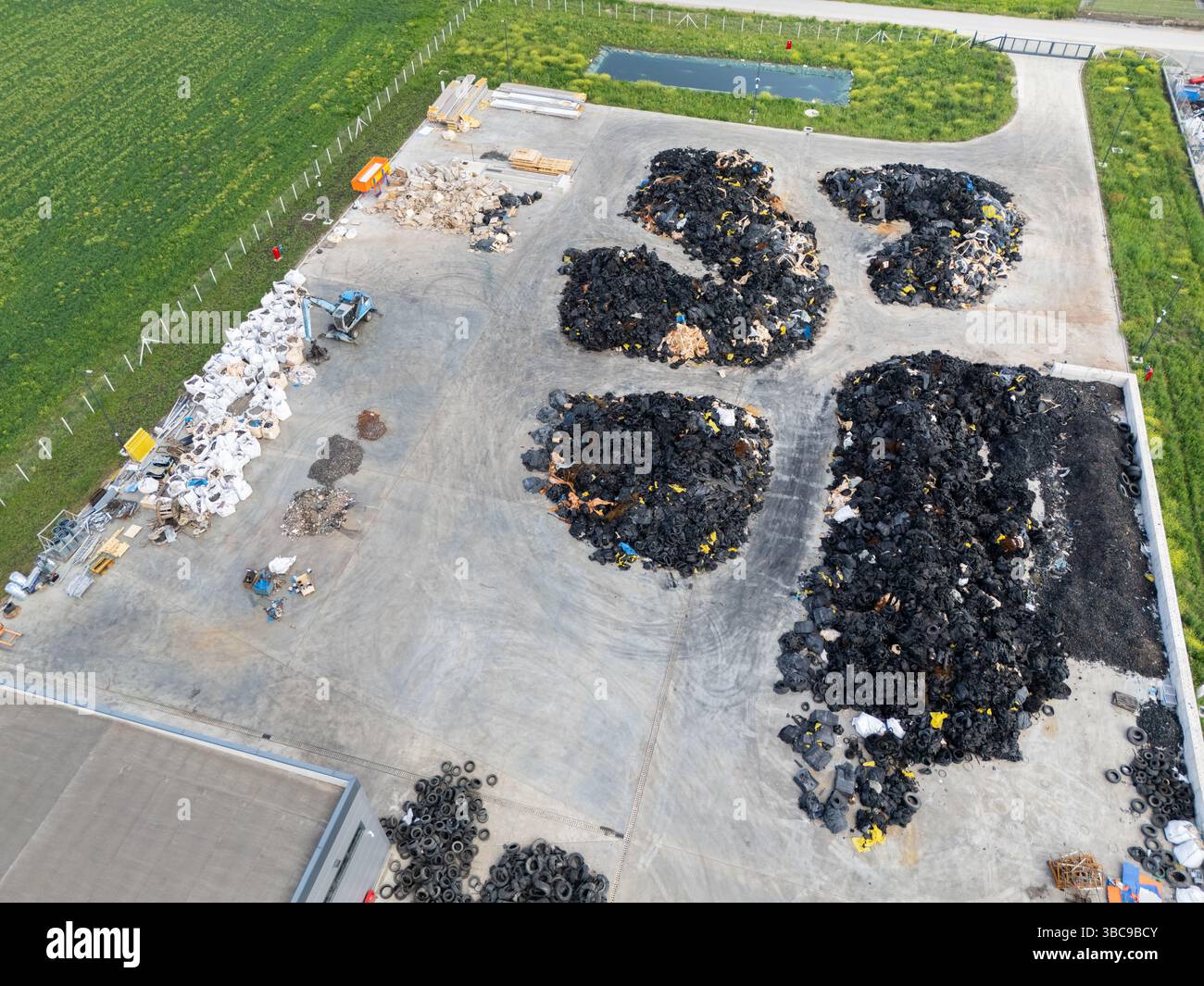 Aerial view of industrial waste processing plant Stock Photo - Alamy
