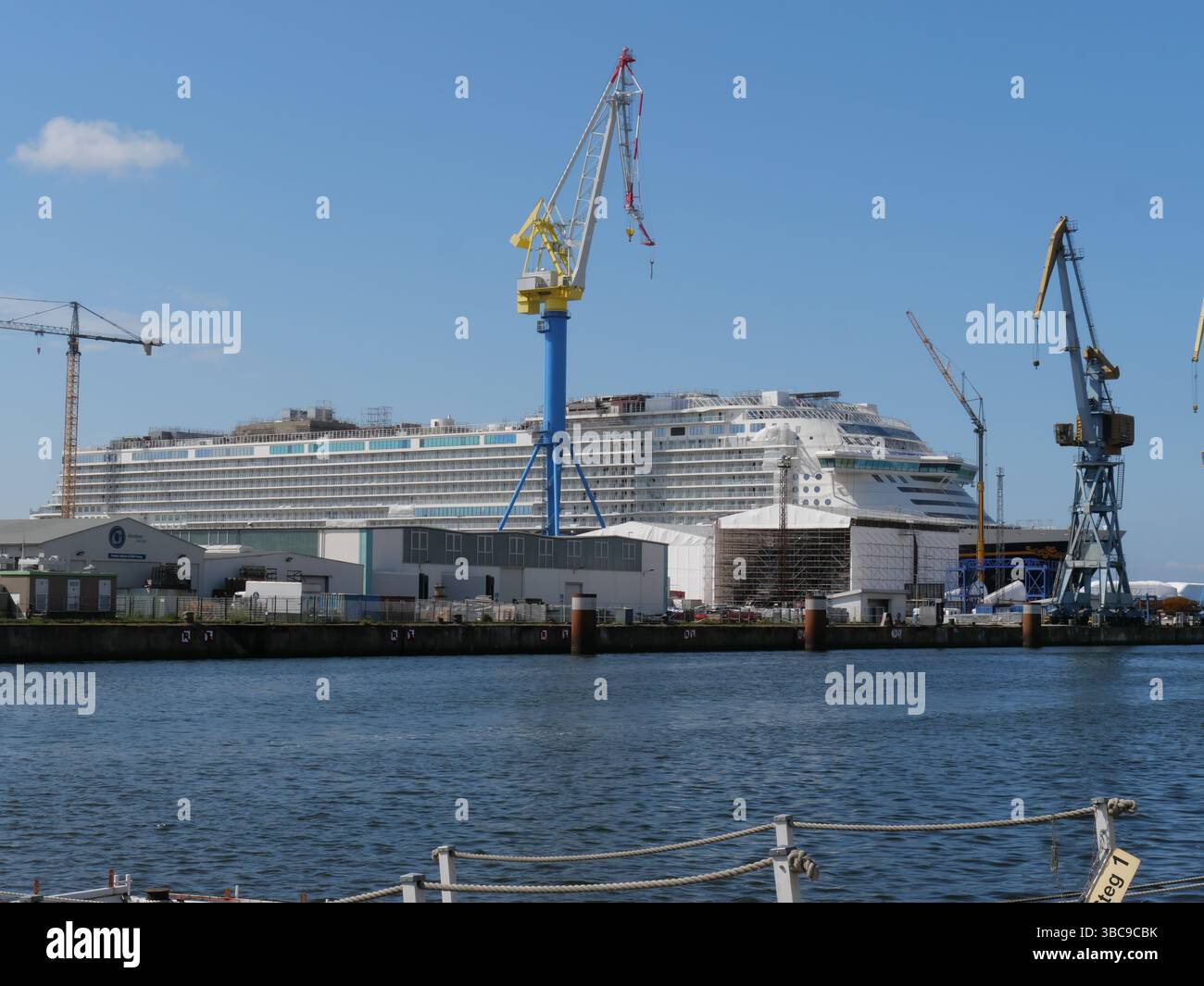 The Disney Adventure, one of the largest cruise ships, is moored at the ...