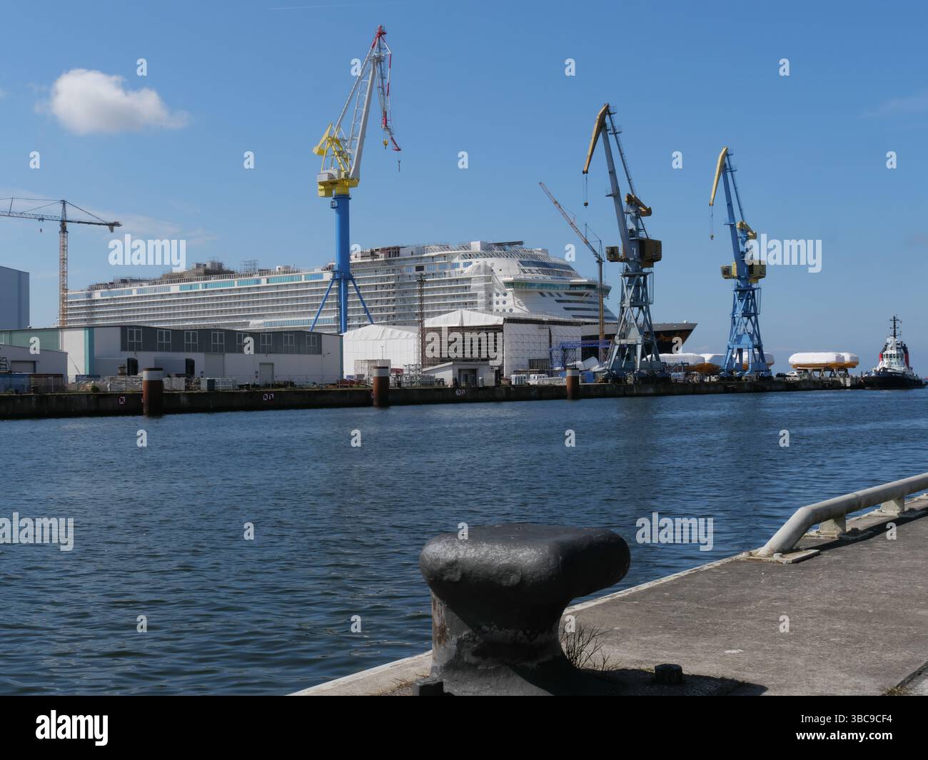 The Disney Adventure, one of the largest cruise ships, is moored at the ...