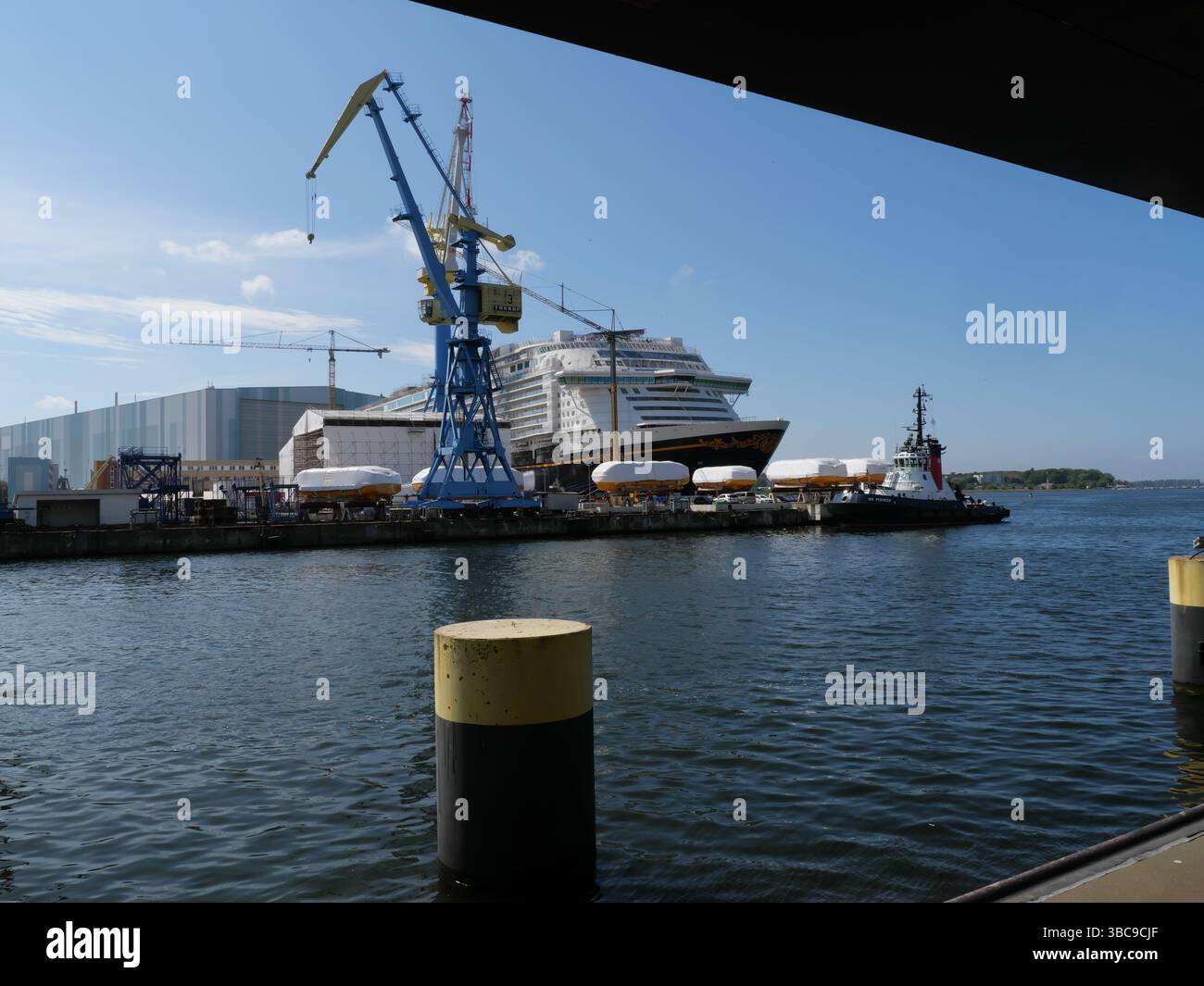 The Disney Adventure, one of the largest cruise ships, is moored at the ...