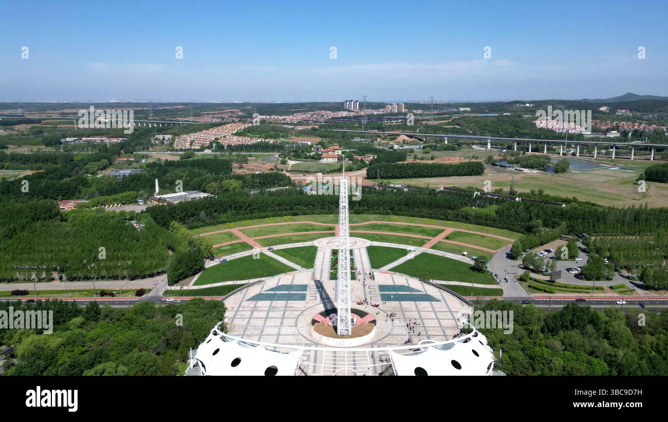 Aerial photo shows the early summer scenery of Shenyang World Expo ...