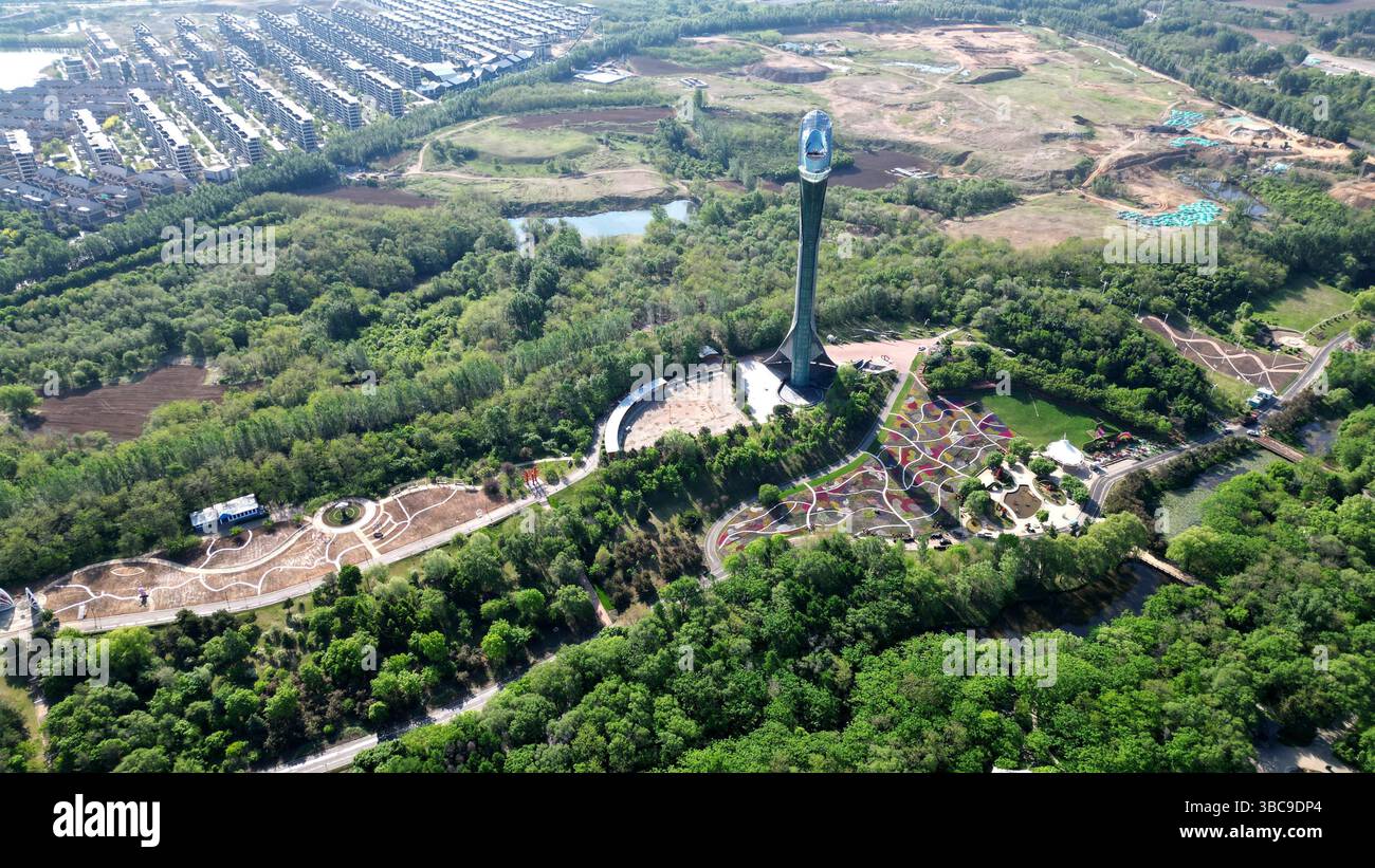 Aerial photo shows the early summer scenery of Shenyang World Expo ...